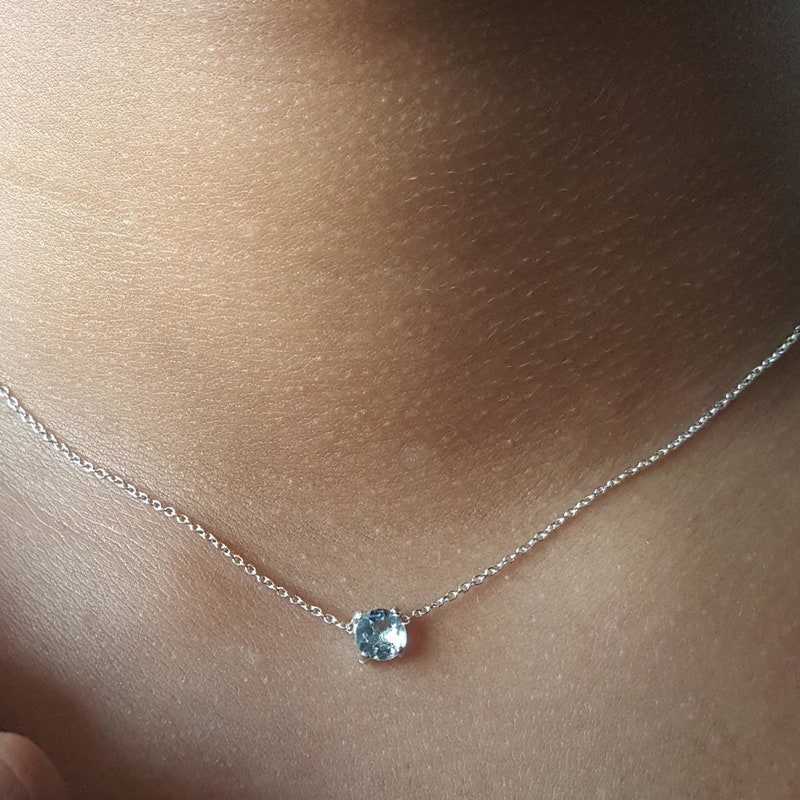 Aquamarine Layer Necklace - Etsy