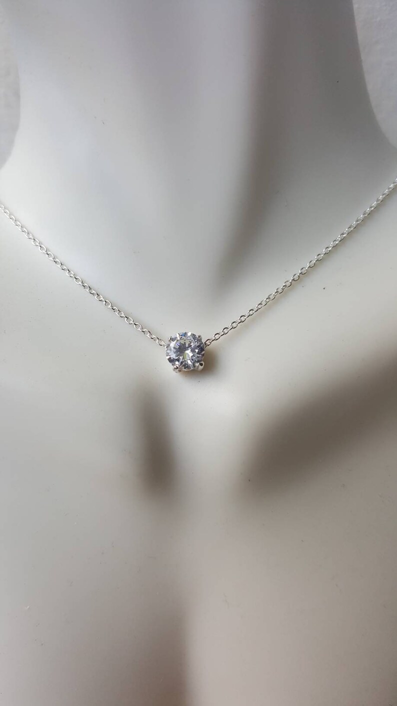 CZ Choker Necklace Genuine Cubic Zirconia 6mm Choker in - Etsy