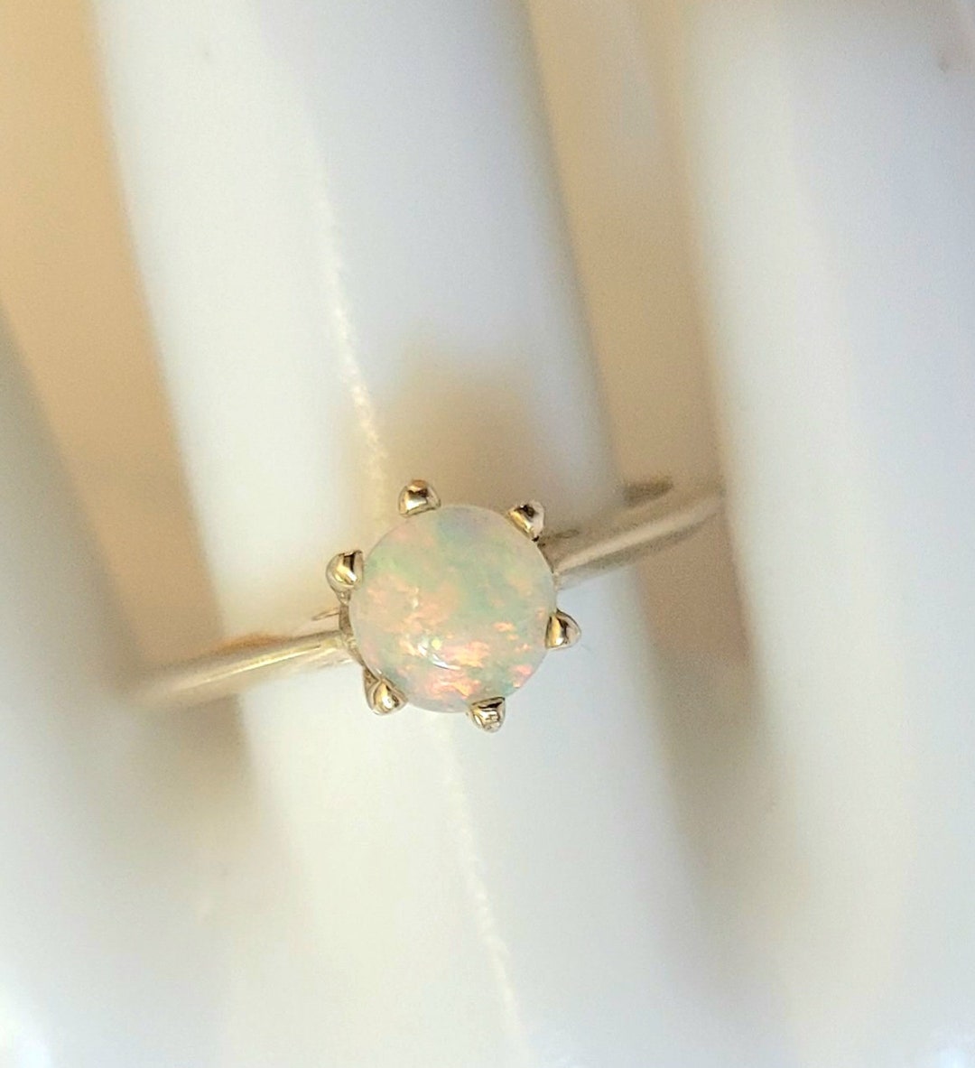 Opal Ring - Australian Opal Ring - Genuine Opal (october Birthstone ...