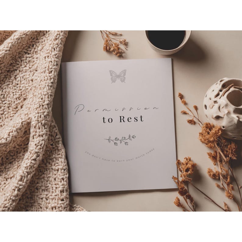 Printable Home Decor - 'permission to Rest' Soft Wall Art - Etsy
