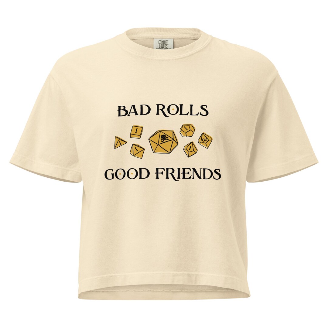 Bad Rolls Good Friends D20: Crop Top Tee - TTRPG Best Friend Gift - Etsy