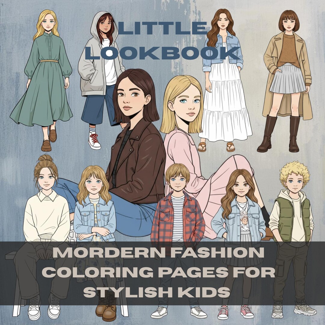 Little Lookbook| A Modern Fashion Coloring Book for Kids Ages 3–10 - Etsy