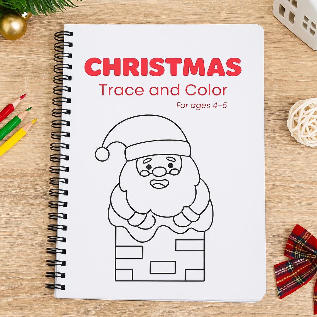 Christmas Trace and Color Activity Book – Fun Holiday Learning for Kids ...