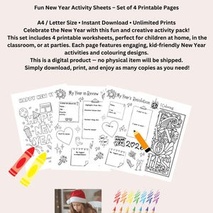 New Year's Activity Pack for Children - Etsy