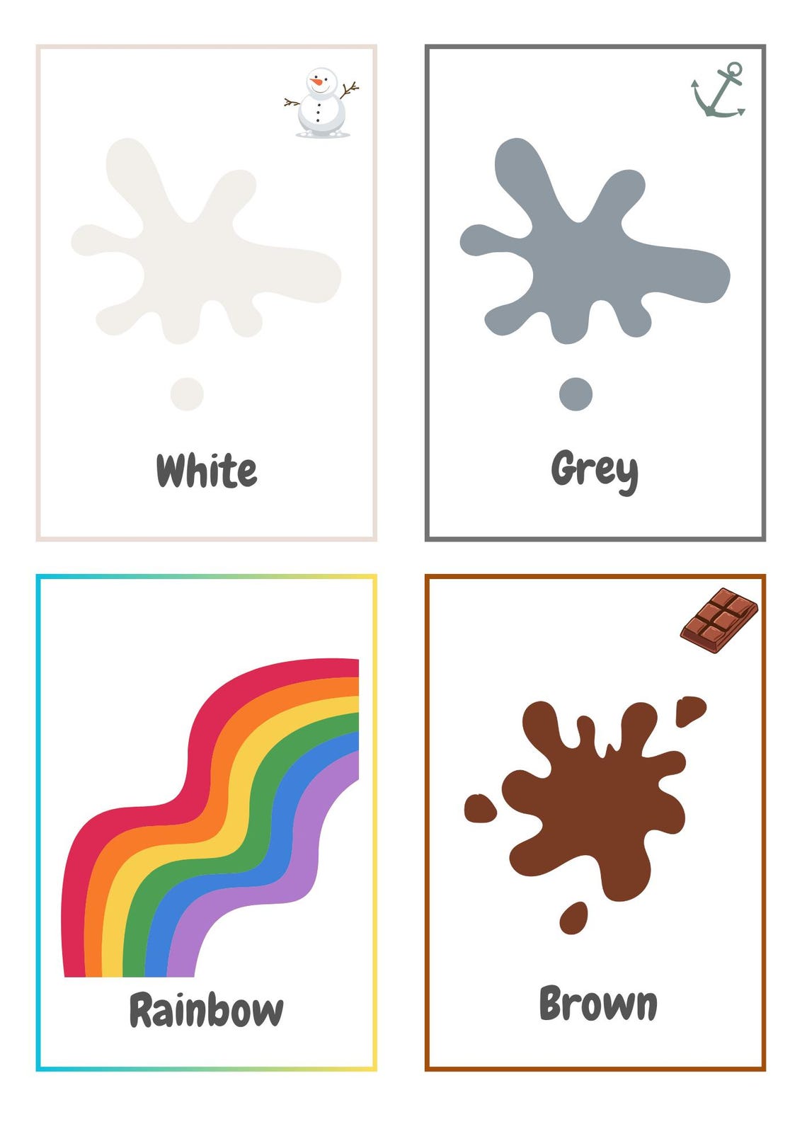 Spanish–english Flashcards - Los Colores - the Colours! - Etsy
