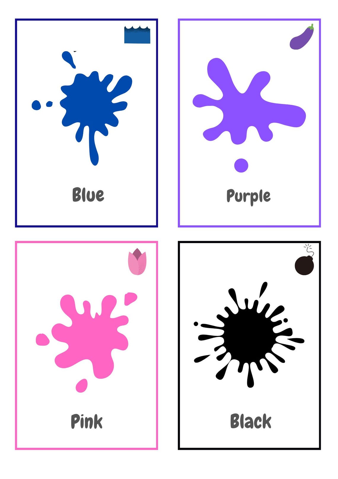 Spanish–english Flashcards - Los Colores - the Colours! - Etsy