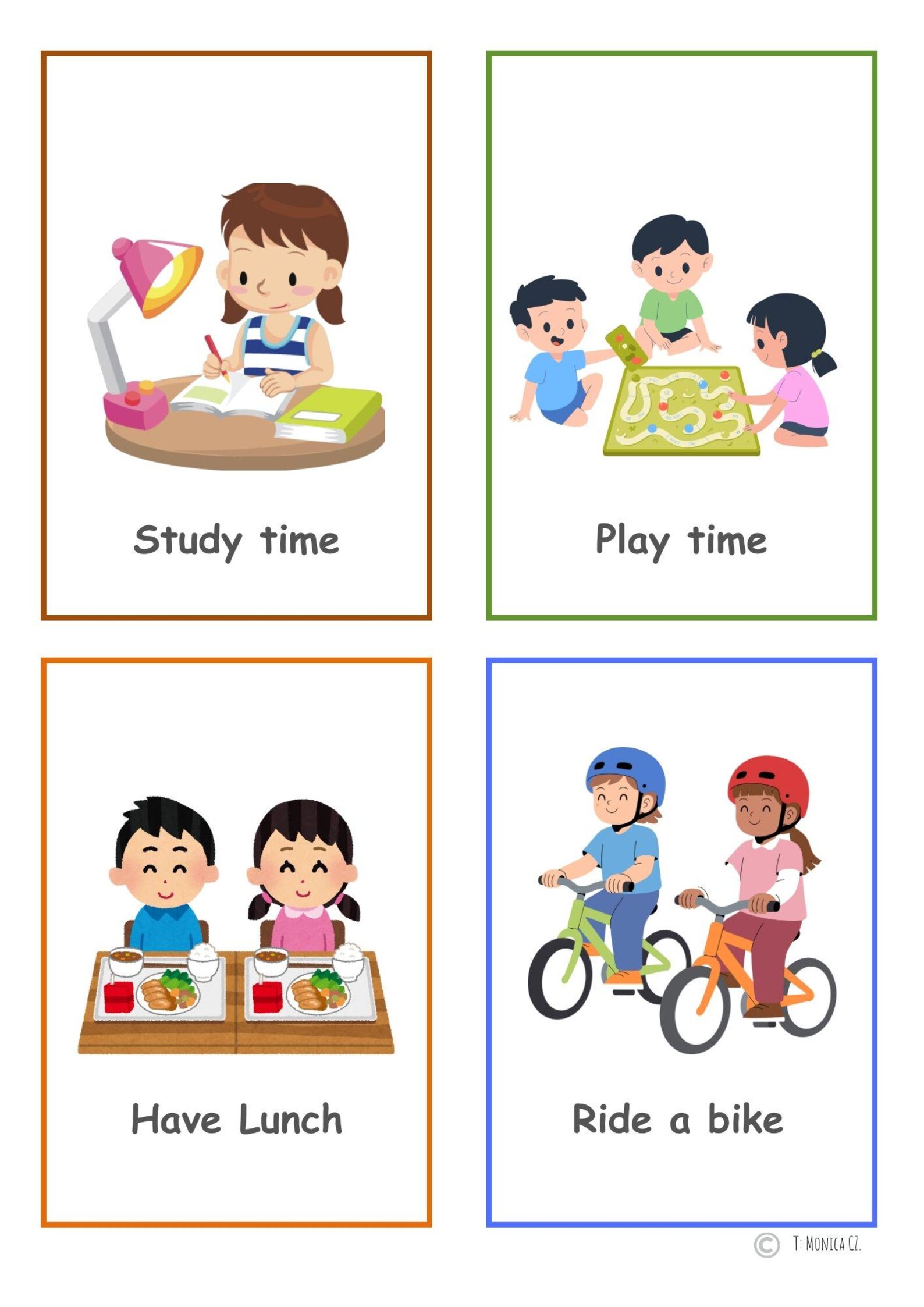 Daily Routines Flashcards - Etsy