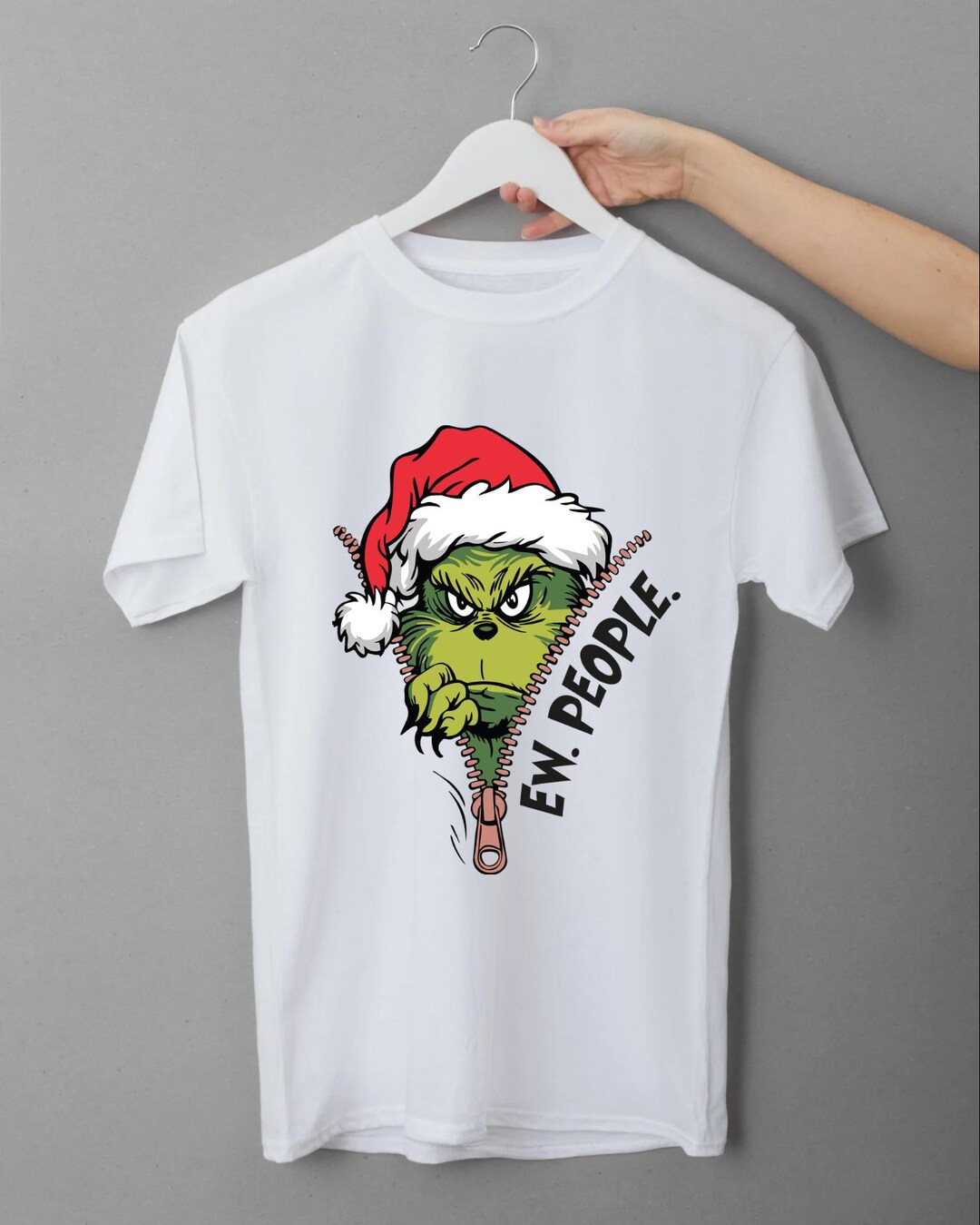 Grumpy Green Creature Christmas T-shirt Design – Funny Holiday Graphics ...