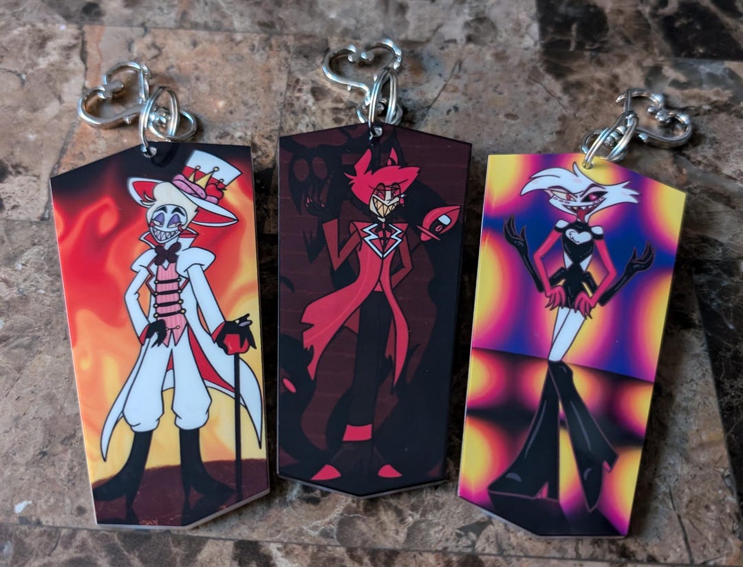 Hazbin Hotel Acrylic Keychains (by IG Creative_ay5) - Etsy
