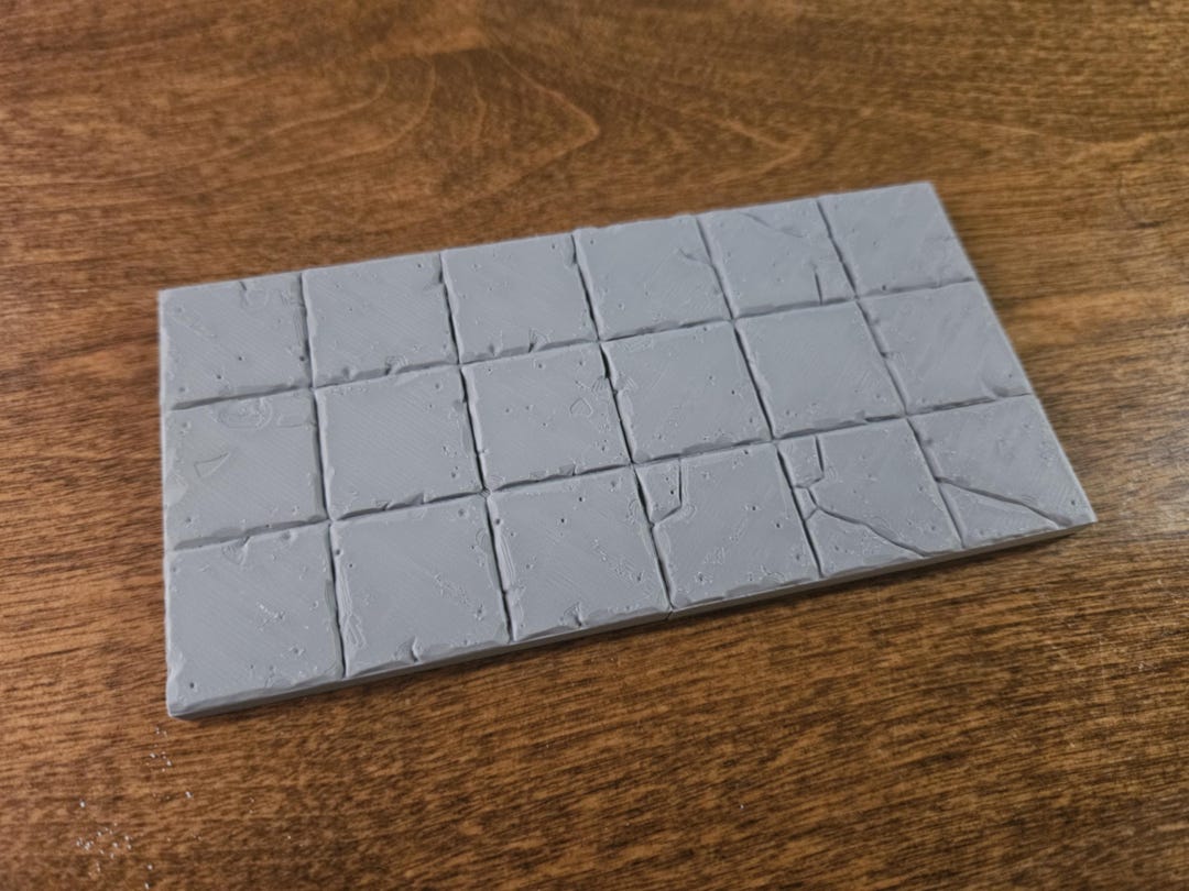4-pack 3x3" Dungeons and Dragons Terrain Tiles, 3D Print, Stone Tiles ...