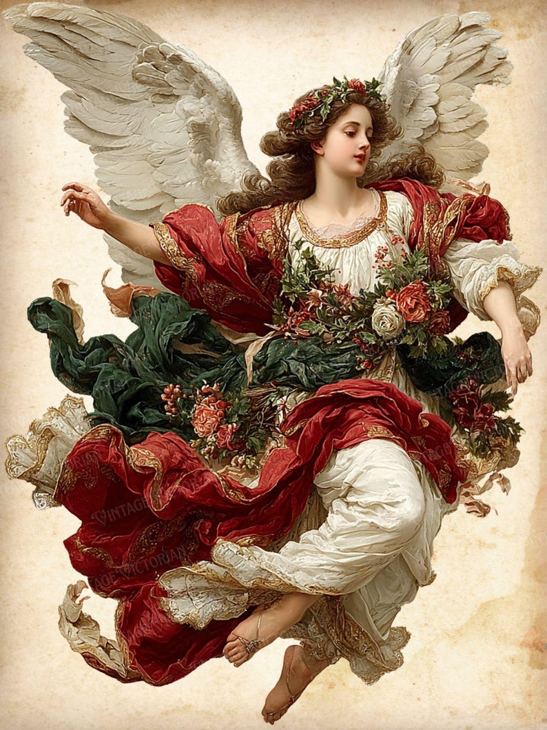Vintage Angel Artwork – Retro Heavenly Digital Postcards, 8.5×11 - Etsy