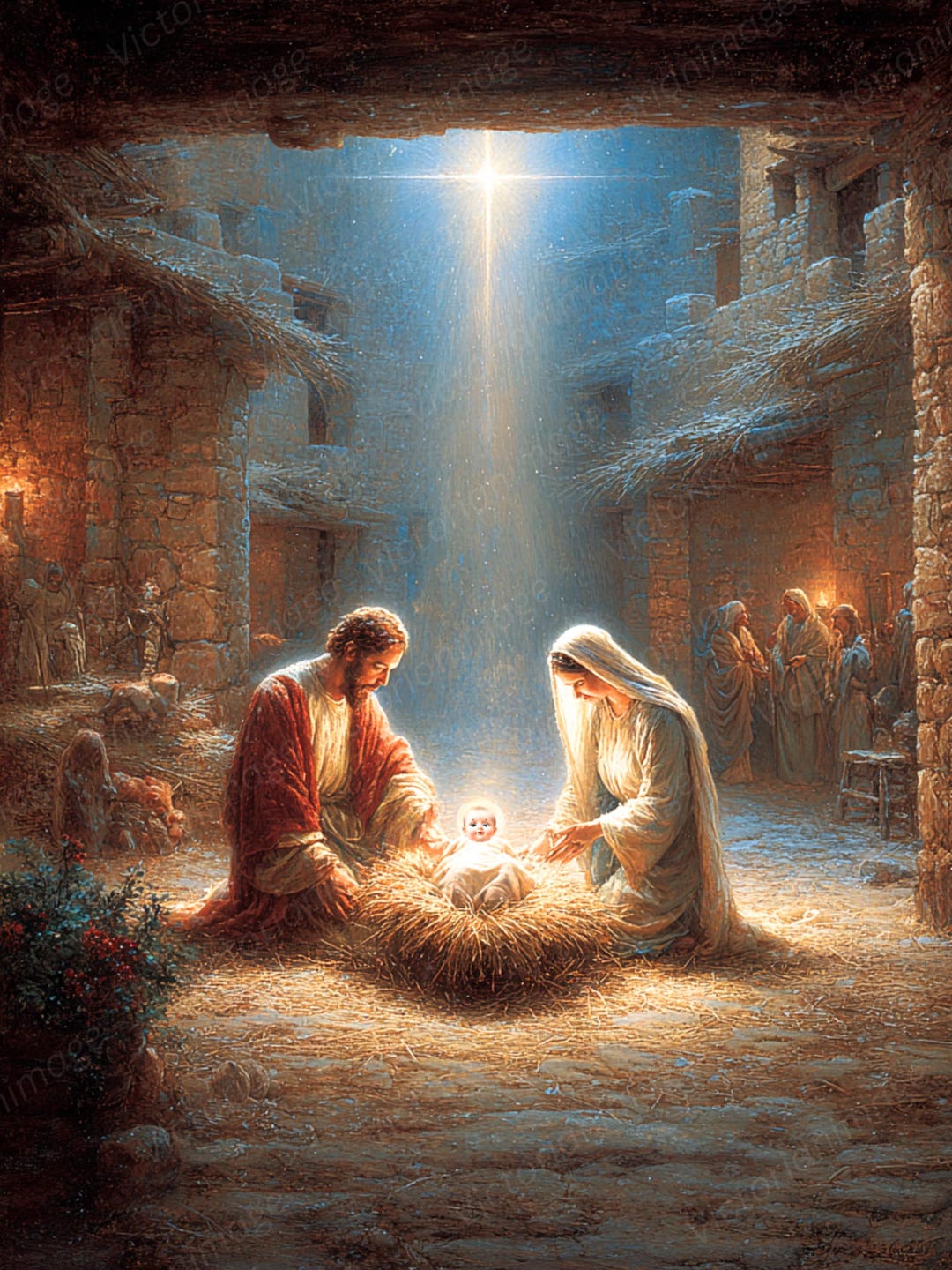 Nativity of Jesus Christ Vintage Postcards – Christian Christmas ...