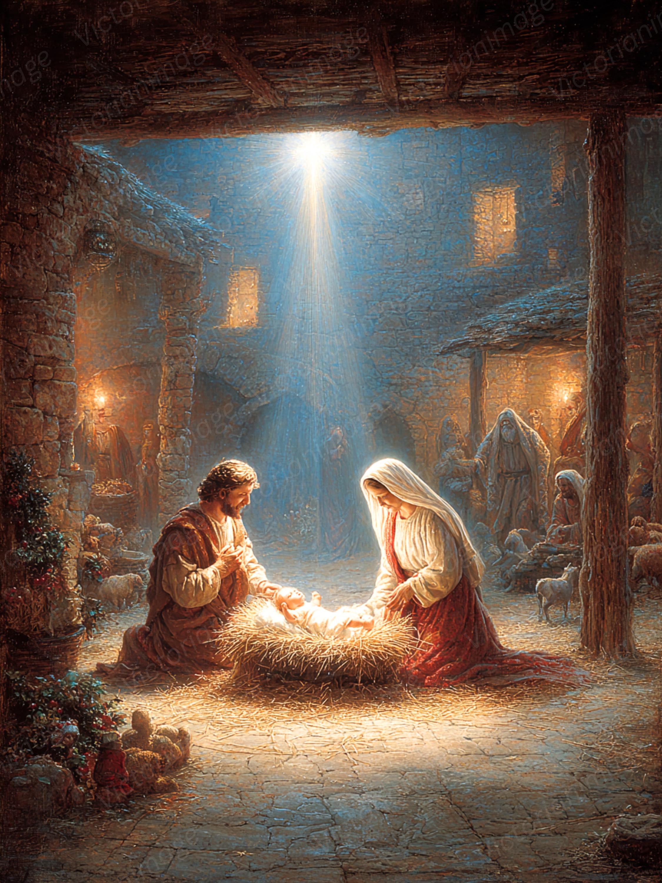 Nativity of Jesus Christ Vintage Postcards – Christian Christmas ...
