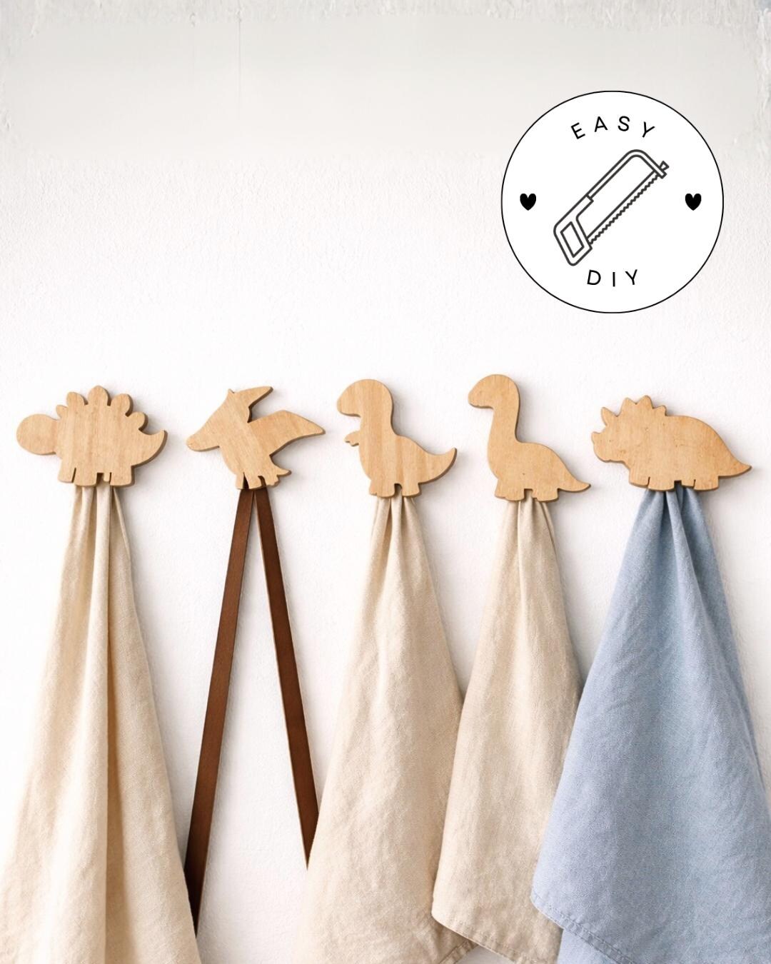 Easy Wood DIY: Wall Hooks and Furniture Handles Pattern for Children ...