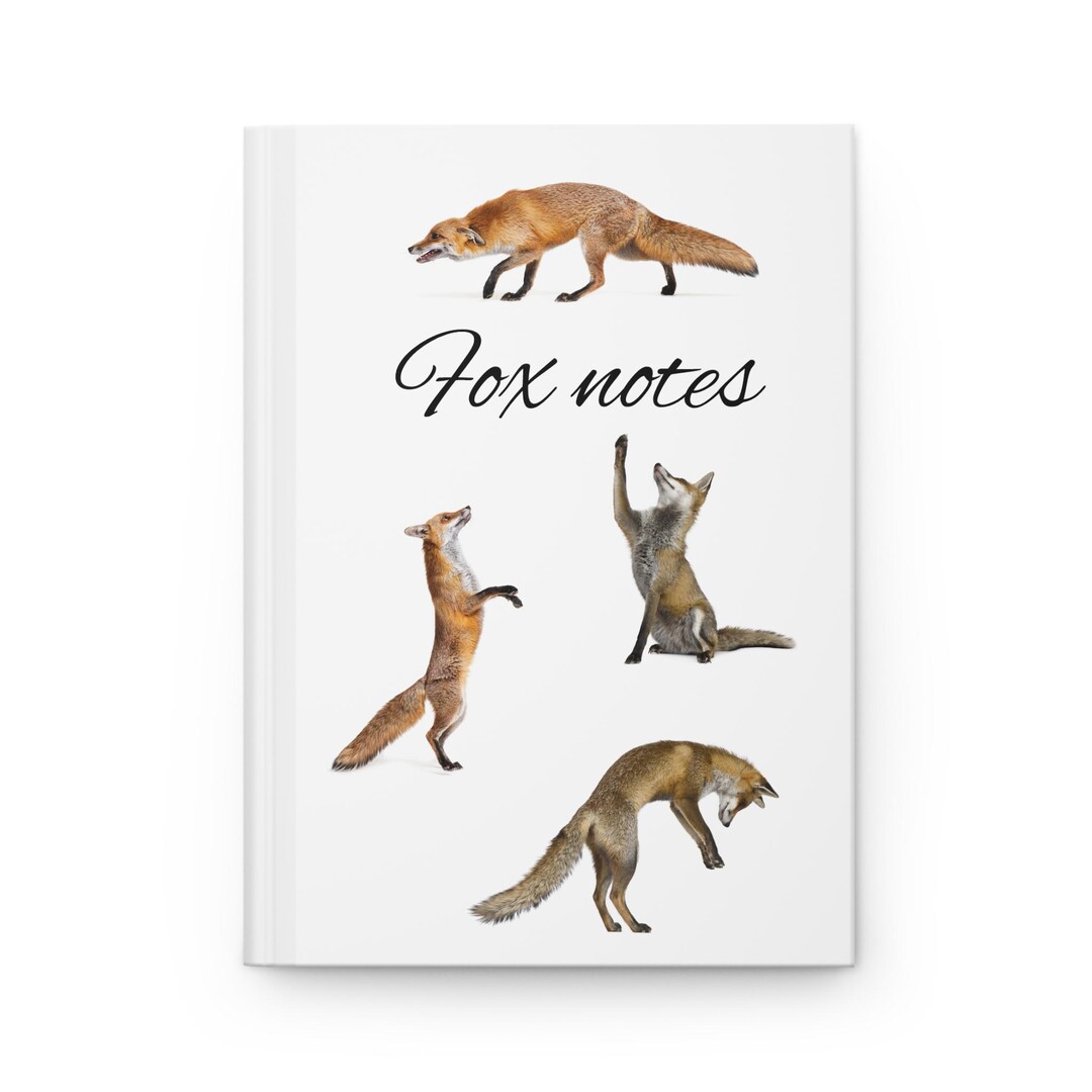 Fox Notes Journal | Hardcover Notebook With Fox Illustrations - Etsy