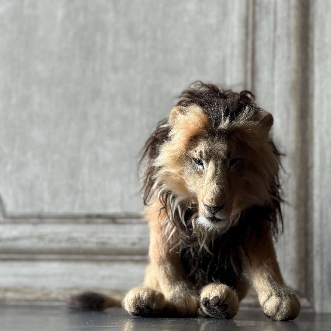 Poseable Lion Art Plush With Metal Armature | Handmade in Japan - Etsy