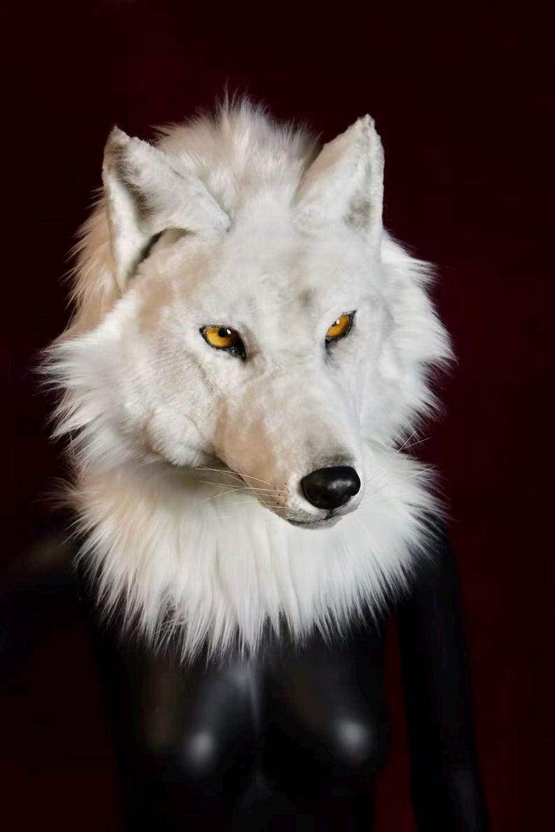 Movable Jaw, Wolf Head Realistic Fursuit Headpiece, Cosplay Mask ...