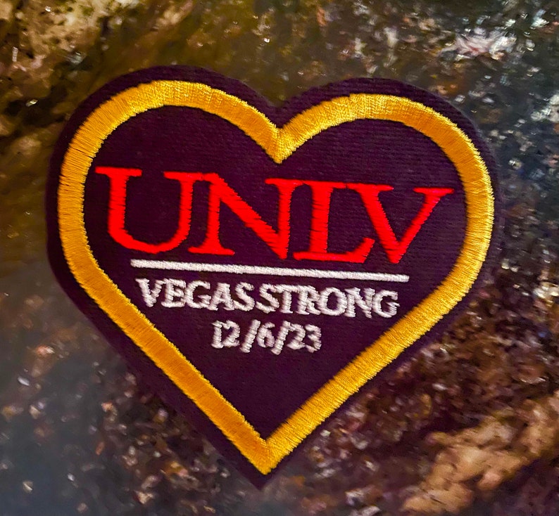 UNLV Strong 12/6/23 Heart Embroidered Patch. Priced per Each Patch Made ...