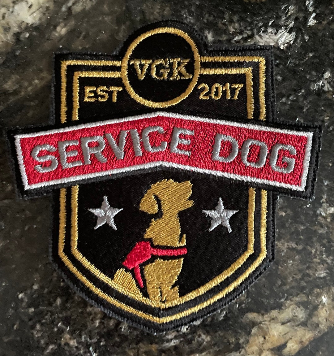 Vegas Golden Knights Service Dog Embroidered Patch Made in America - Etsy