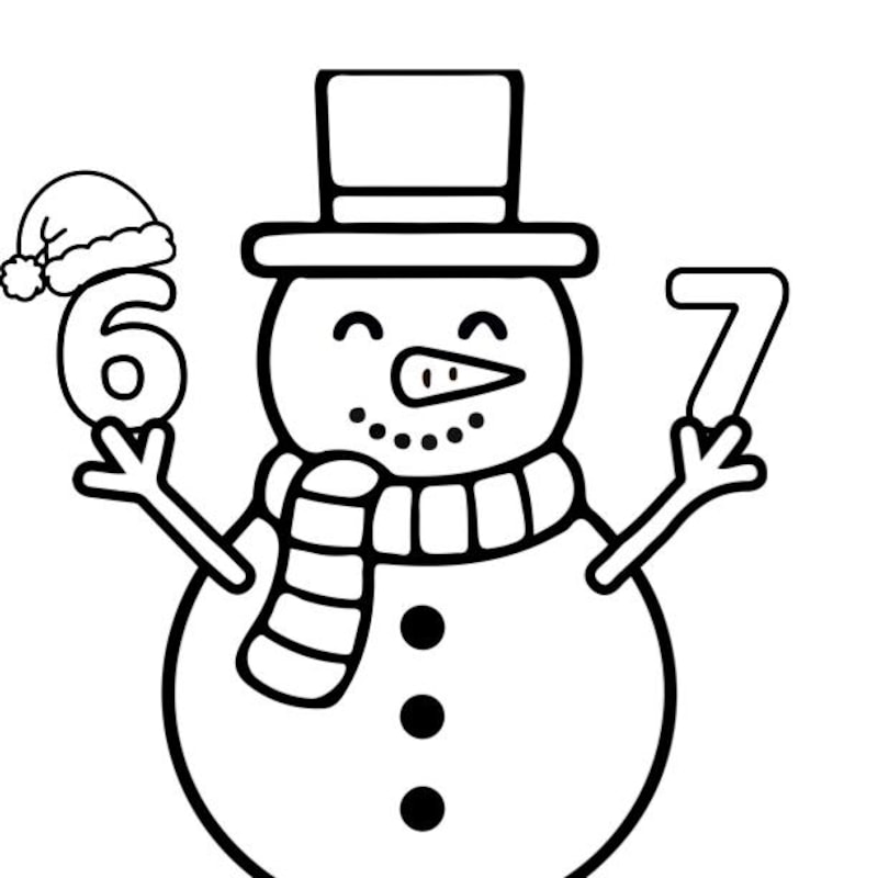6 7 Coloring Pages - Etsy