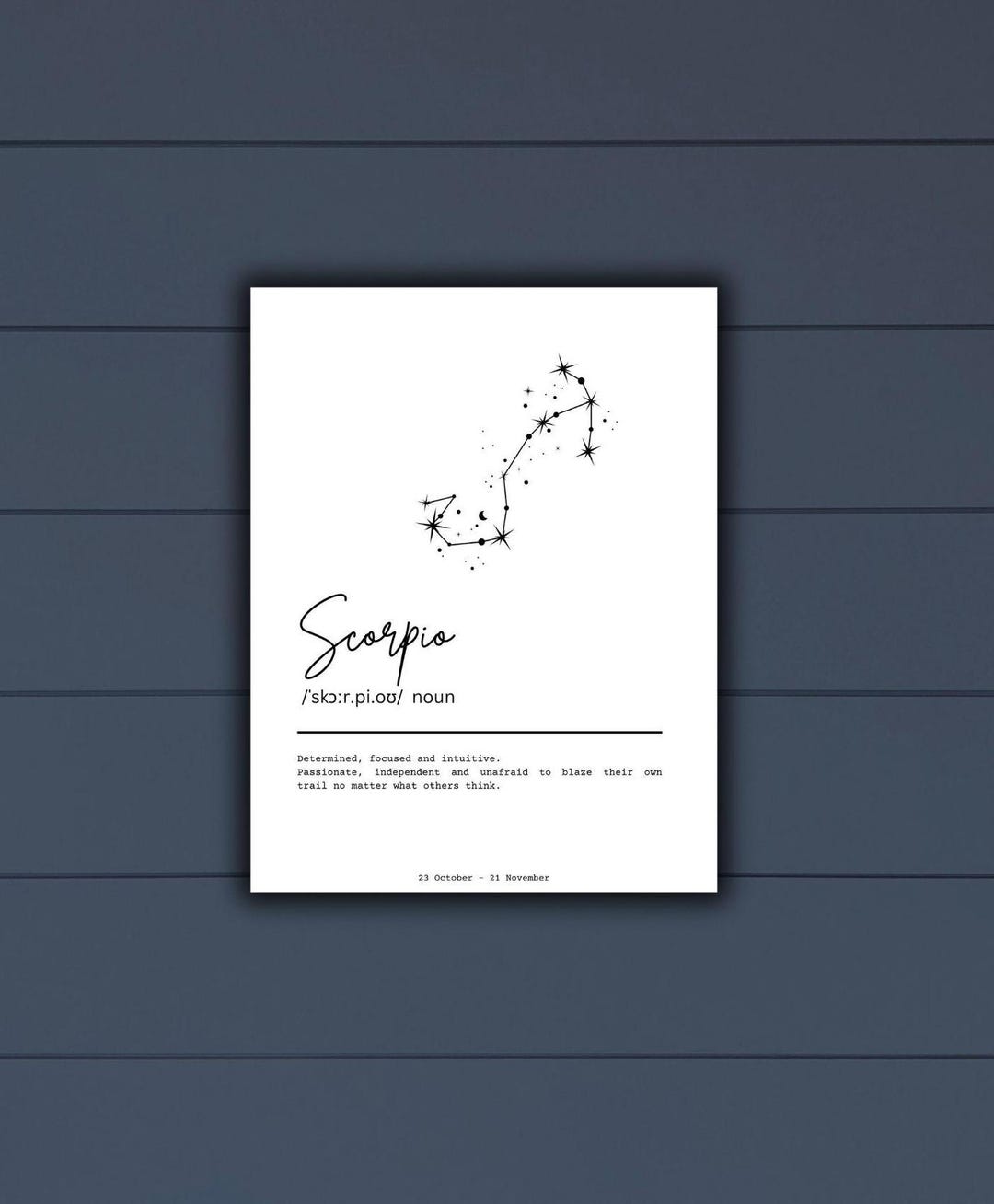 Scorpio Astrology Print: Minimalist Horoscope Art (digital Download) - Etsy