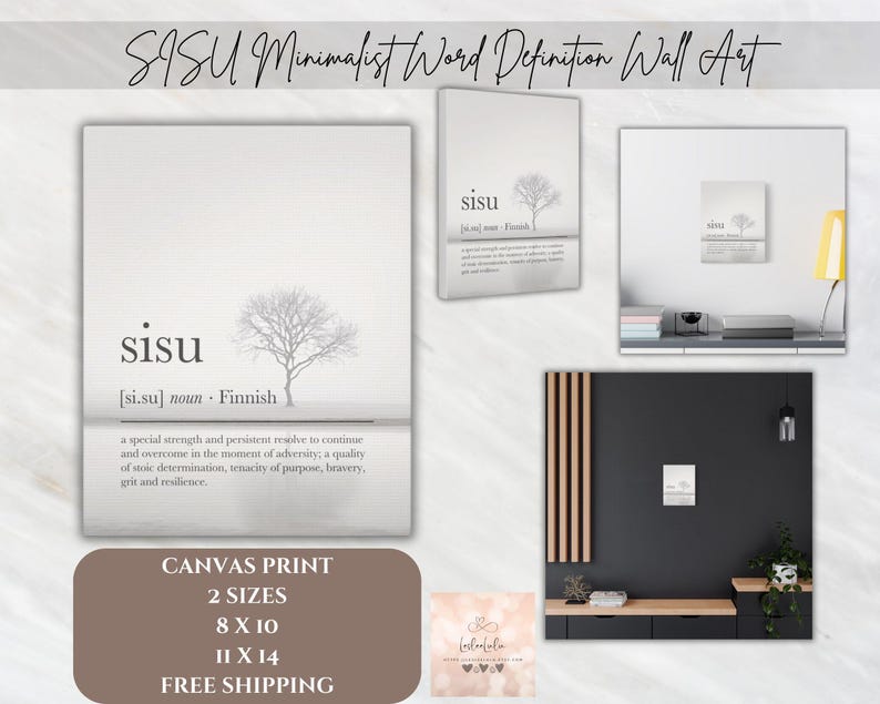 Canvas Wall Art, Sisu Word Definition, Motivational Home Decor ...