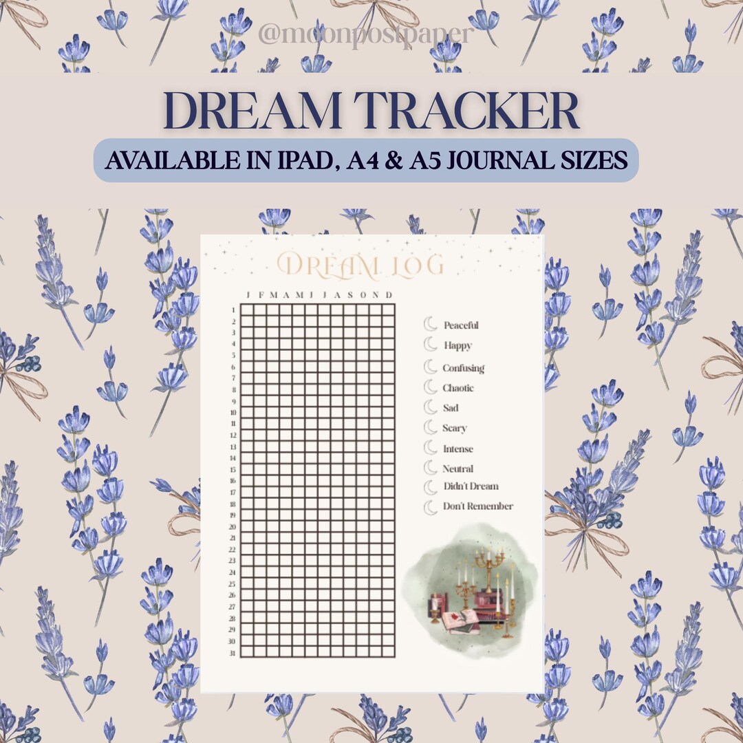 Dream Log | Digital Tracker PDF| Printable & Tablet Friendly | Habit ...