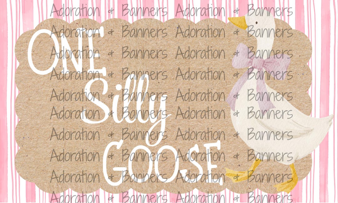 One Silly Goose Banner Mockup | Digital Download | Hand Painted Banners ...