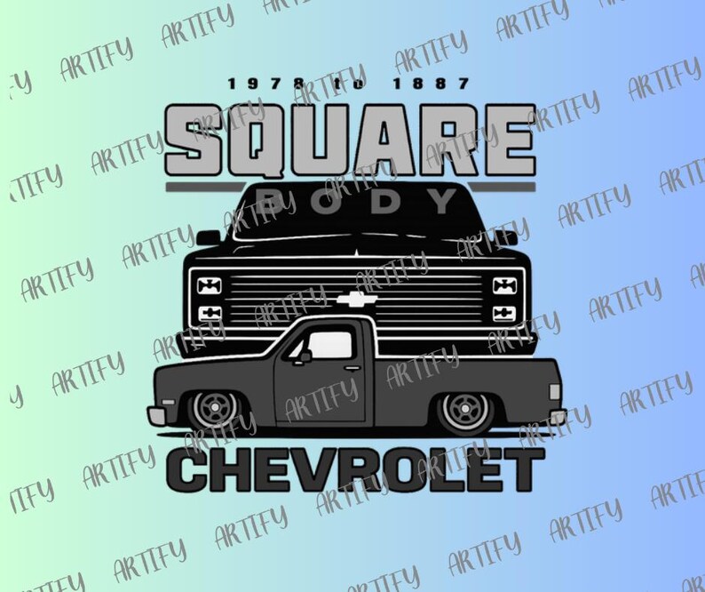 Square Body Chevy Truck Vintage Design | Classic Chevrolet Pickup Retro ...