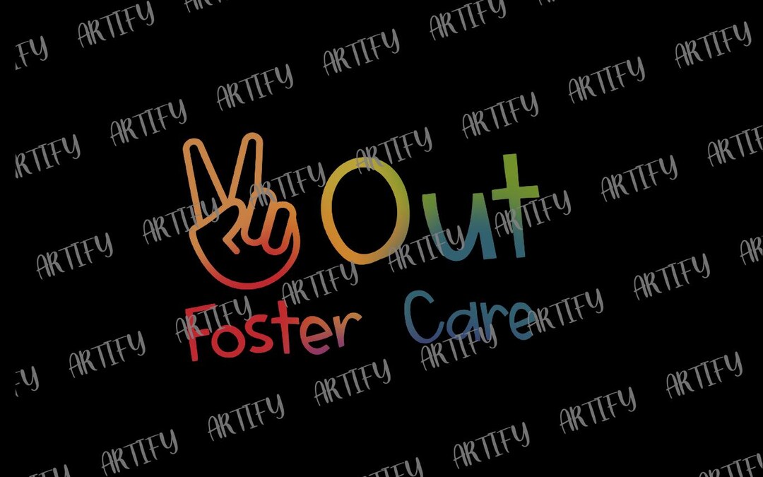 Peace Out Foster Care PNG | Rainbow Graduation Design | Foster Youth ...