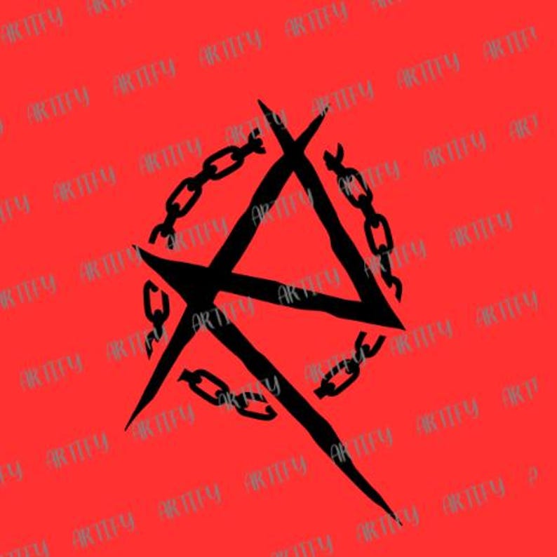 Anarchy Symbol SVG | Grunge Punk Rock Logo PNG | Distressed Circle A ...