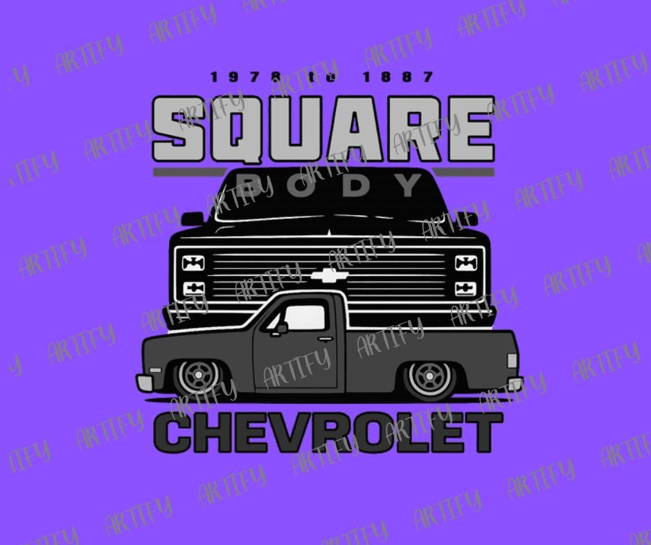 Square Body Chevy Truck Vintage Design | Classic Chevrolet Pickup Retro ...