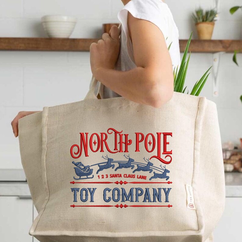 Christmas Quote Embroidery Design, North Pole Toy Company Embroidery ...