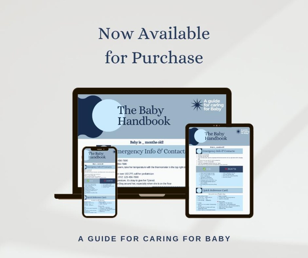 The Baby Boy Handbook Template: Caregiver Guide! - Etsy