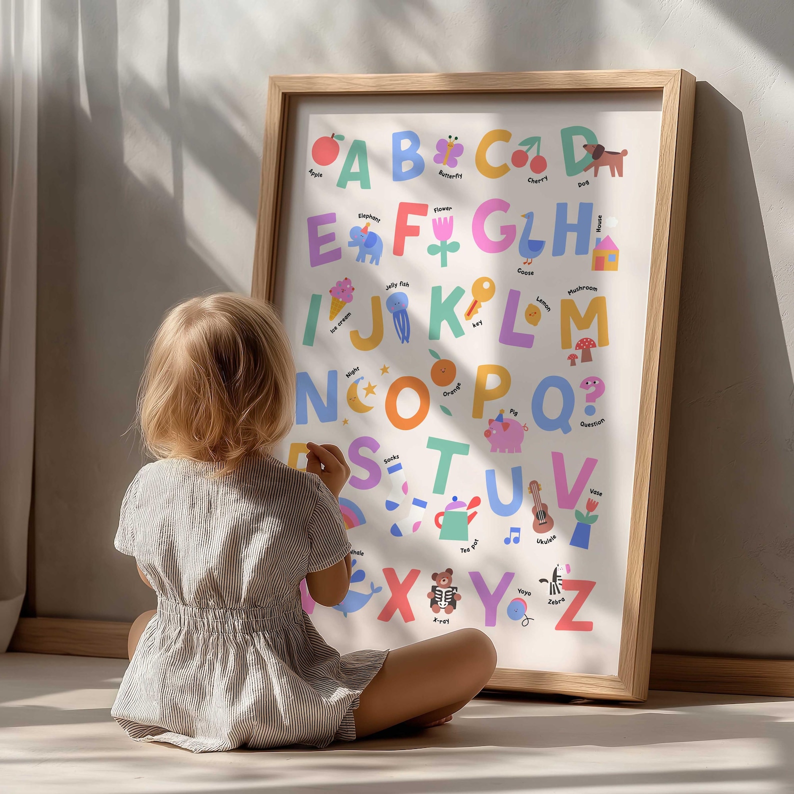 Cute Pastel Alphabet Poster for Educational Nursery & Playroom Decor - Etsy