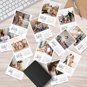 2026 Photo Calendar Template, Mini Polaroid Style (canva Editable ...