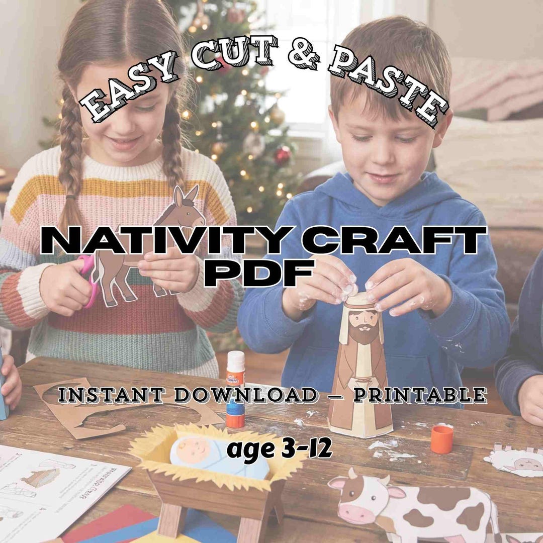 Nativity Paper Craft Printable – Baby Jesus, Cut & Paste (PDF) - Etsy ...