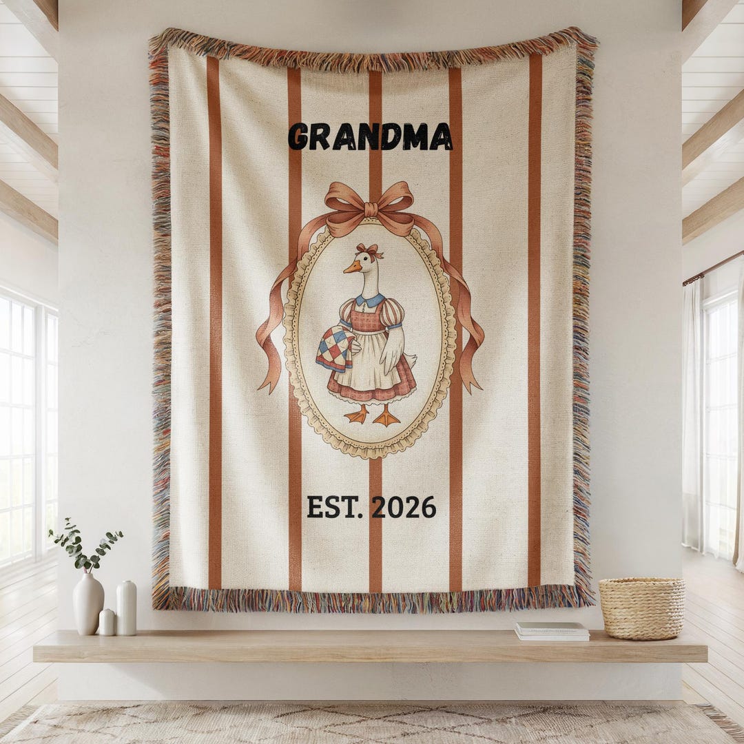 Custom Grandma Woven Blanket, Personalized Nana Gift - Etsy