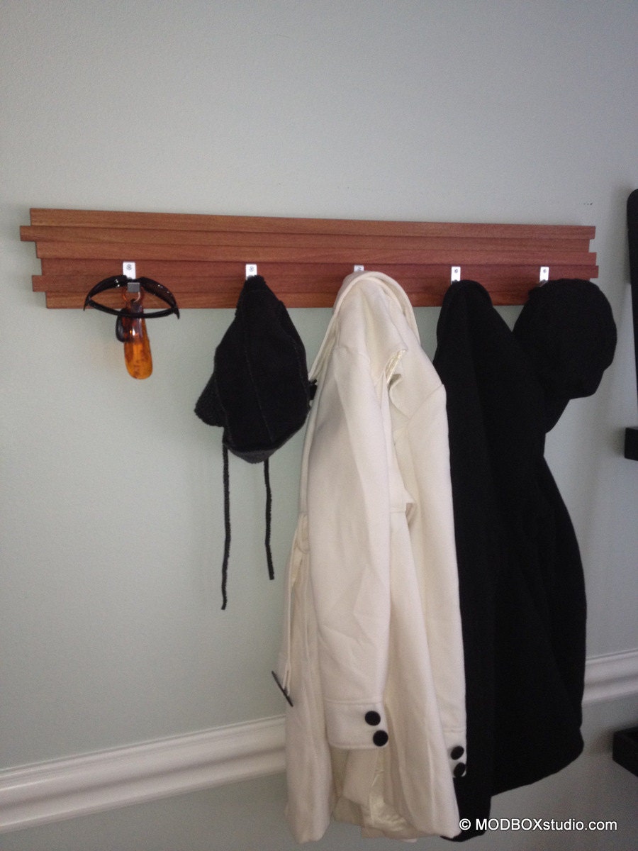 Wall Rack 7 Hook Modern Key Hat Minimalist Wall Hanging w/ 7 | Etsy