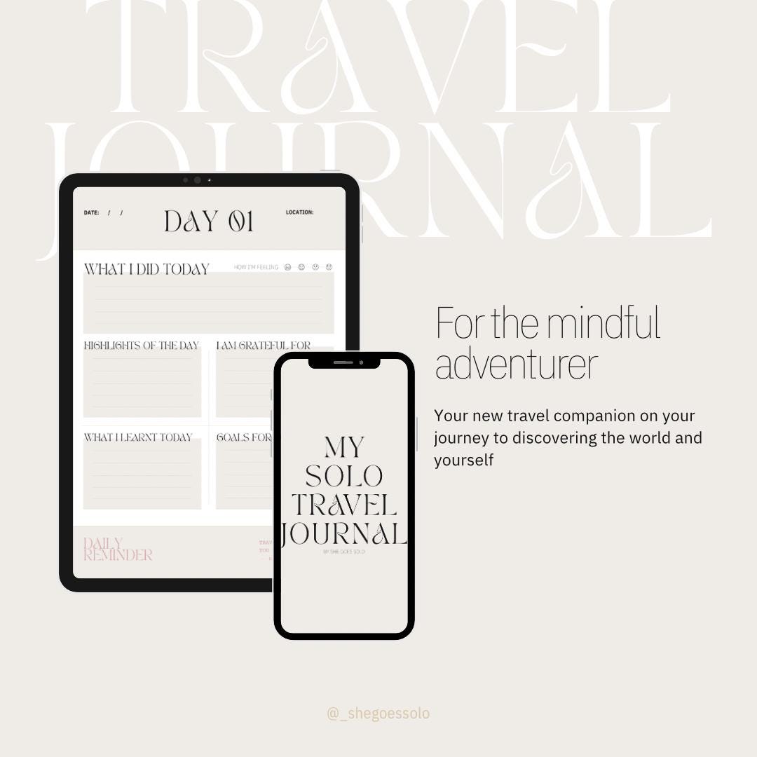 She Goes Solo: A Travel Journal for the Mindful Adventurer - Etsy