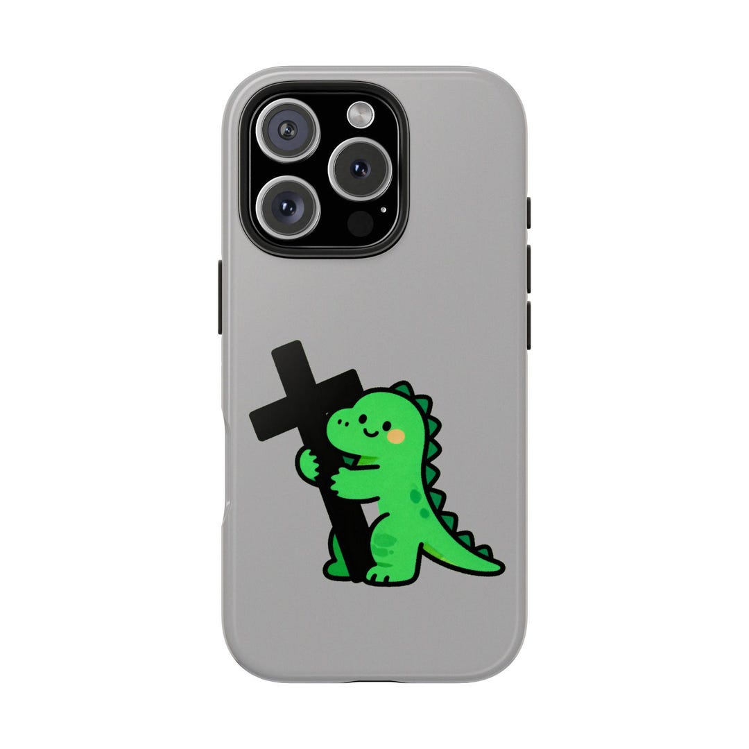 Dinosaur With a Cross Phone Cases - Etsy