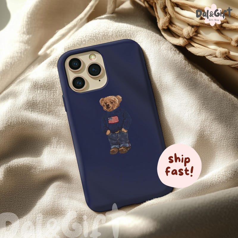 Teddy Bear Phone Case - Etsy