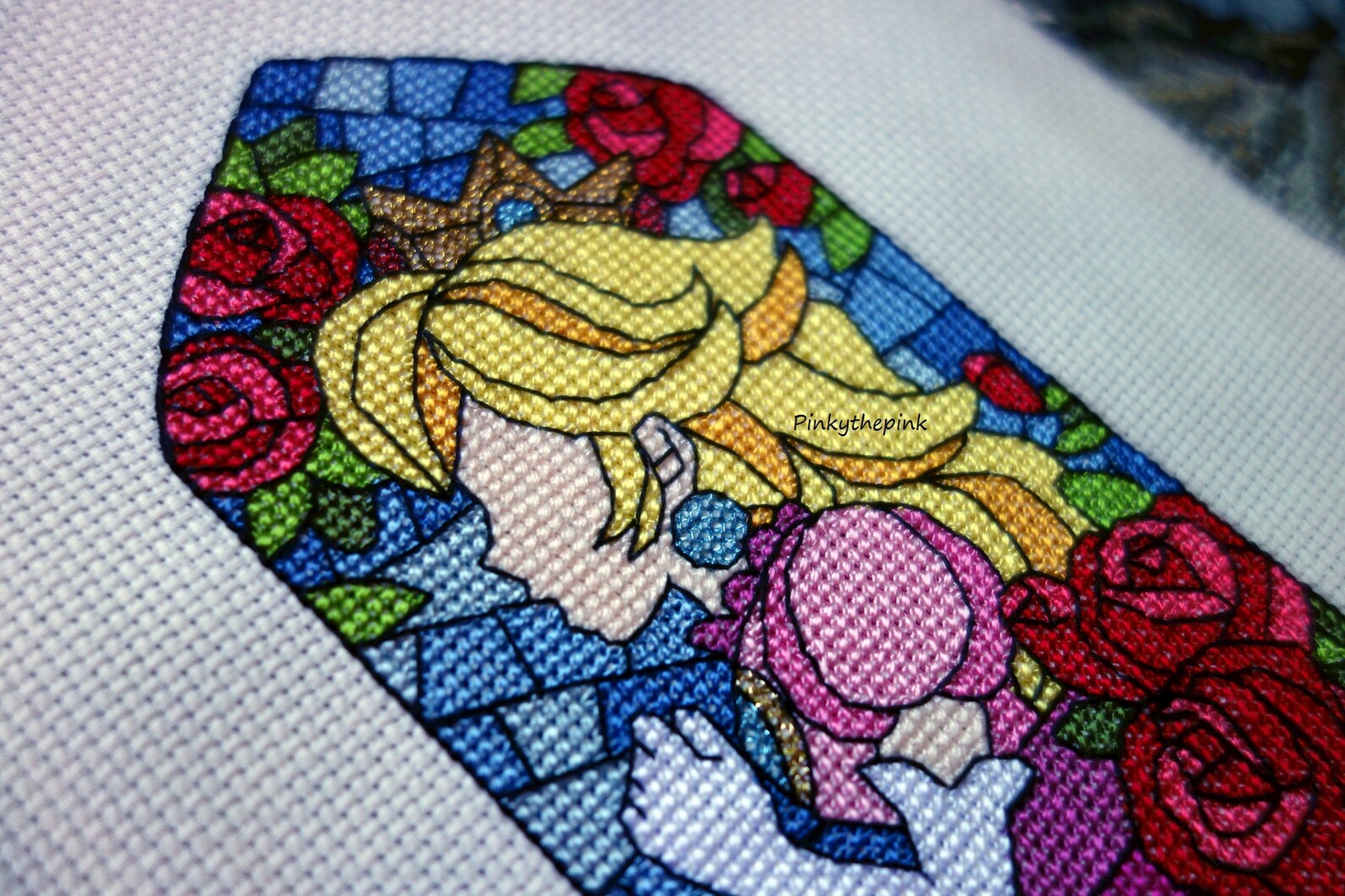 XSTITCH PATTERN Princess Peach Toadstool Stained Glass Window, With ...