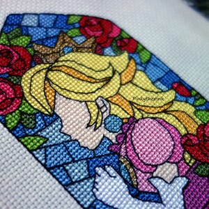 XSTITCH PATTERN Princess Peach Toadstool Stained Glass Window, With ...
