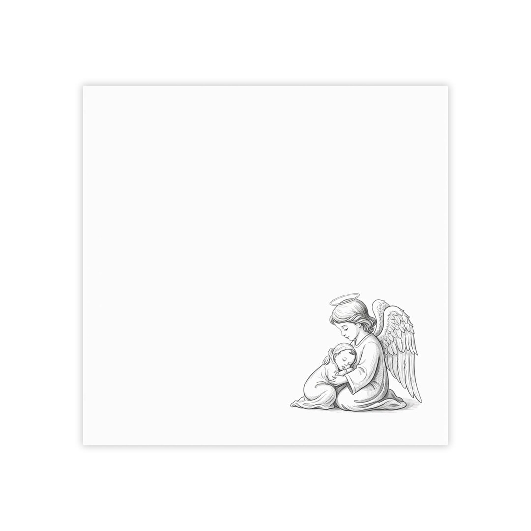 Guardian Angel Sketch Post-it Note Pads | Prayer, Sympathy, Memorial - Etsy