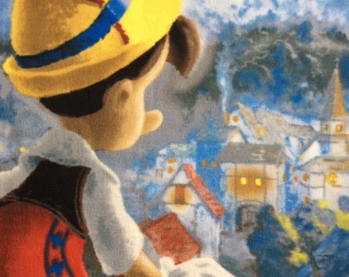 Disney Pinocchio Fleece Blanket Thomas Kincade Design New | Etsy
