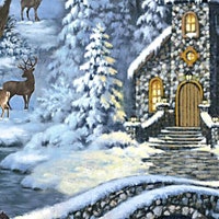 Christmas Winter Scene 18 Fabric Panel - Etsy