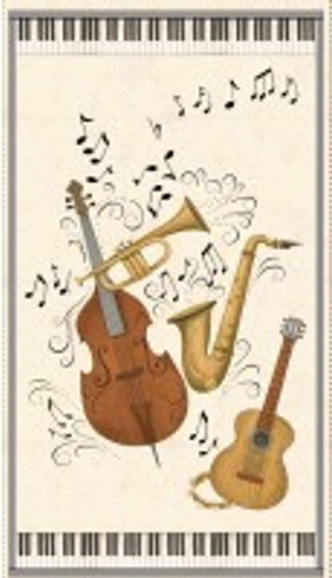 CLASSICALLY TRAINED Cotton Fabric Panel by Debbie Mumm, Music ...