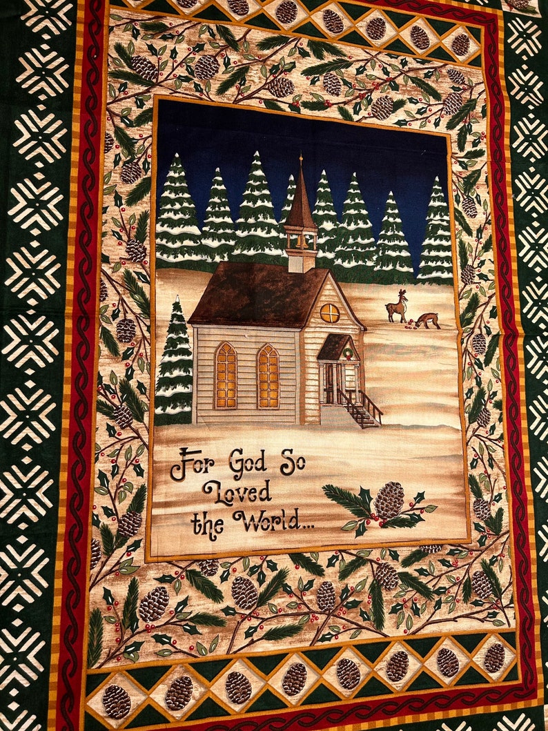 Fabric Panel “chapel in the Pines” by Deb Strain for Moda Fabrics ...