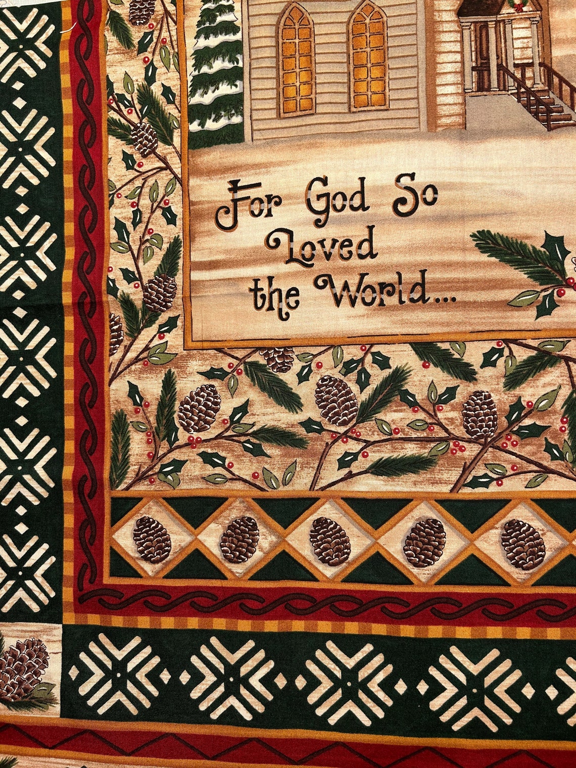 Fabric Panel “chapel in the Pines” by Deb Strain for Moda Fabrics ...